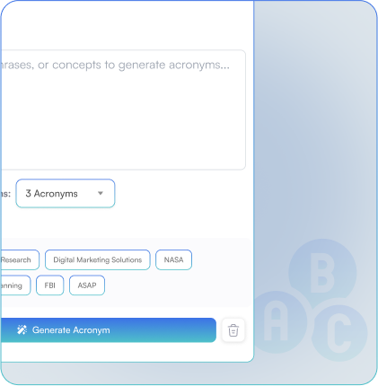 Free AI Acronym Generator | Generate Acronyms or Full Forms