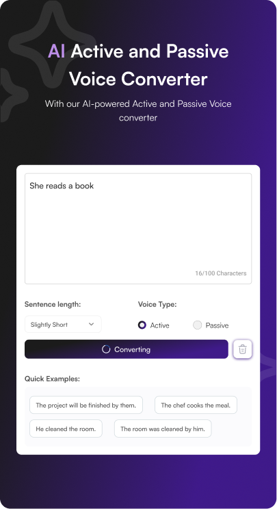 Free AI Active & Passive Voice Converter Online Tool
