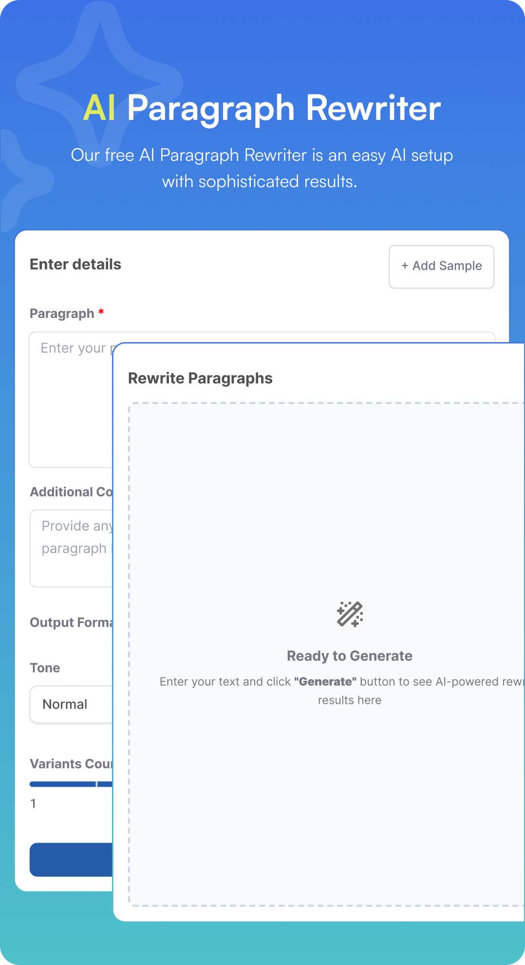 Free AI Paragraph Rewriter Online Tool | Unlimited