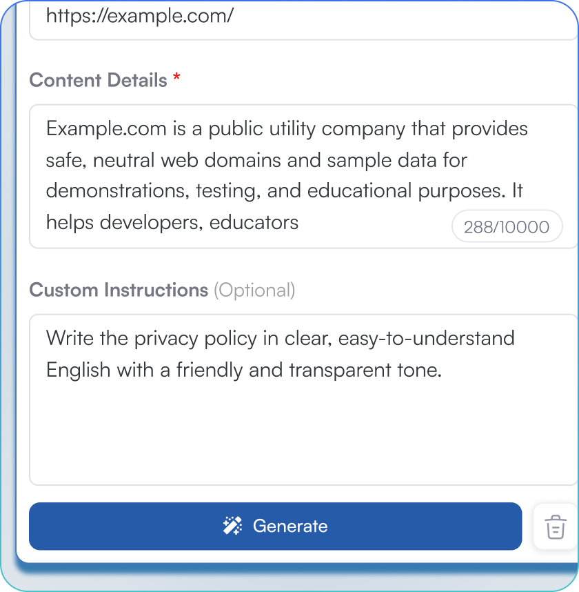 Free AI Privacy Policy Generator Online