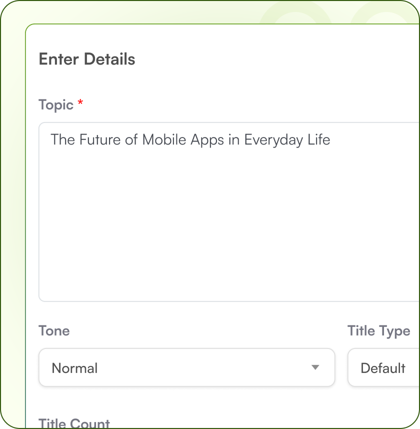 Free AI Title Generator Online Tool| Unlimited