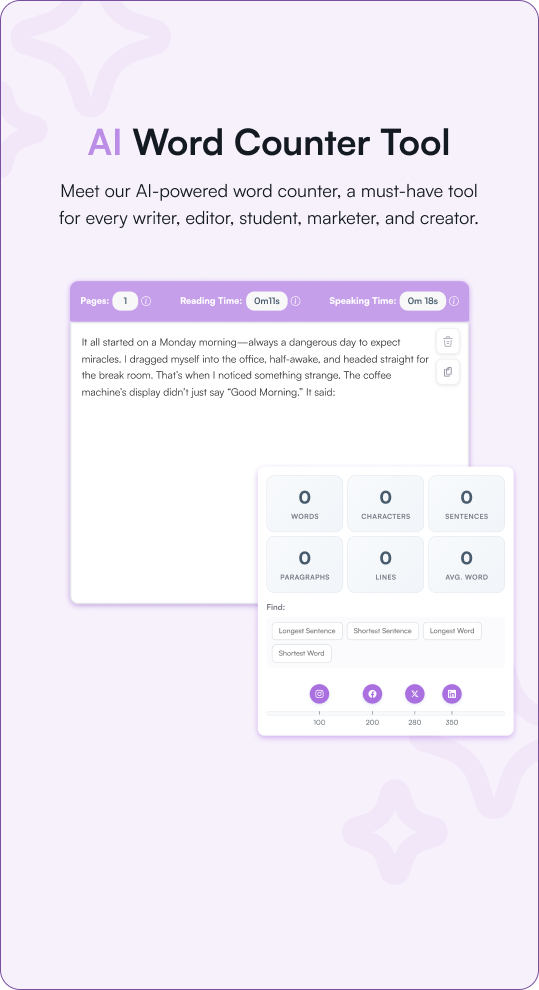 Free Word Counter - Online Word Count Tool (Unlimited Use)